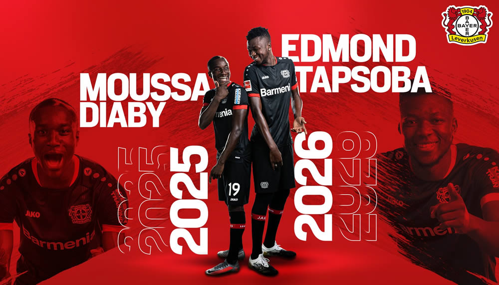 Perfekt: Moussa Diaby & Edmond Tapsoba verlängern in Leverkusen